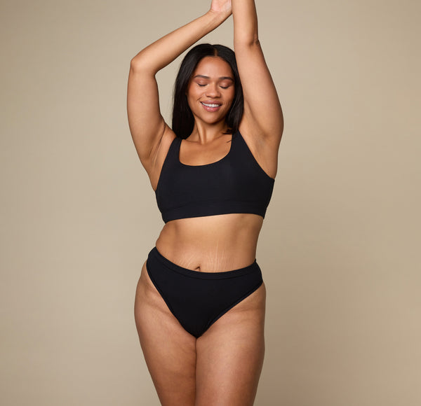 Cloud Cotton Highwaist Thong - Black – Harper Wilde